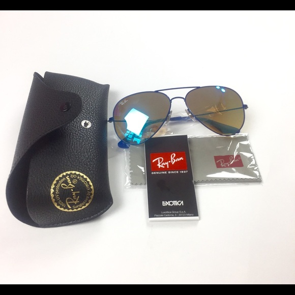 Ray-Ban | Accessories | Rayban Blue Gradient Aviator Flash Sunglasses ...